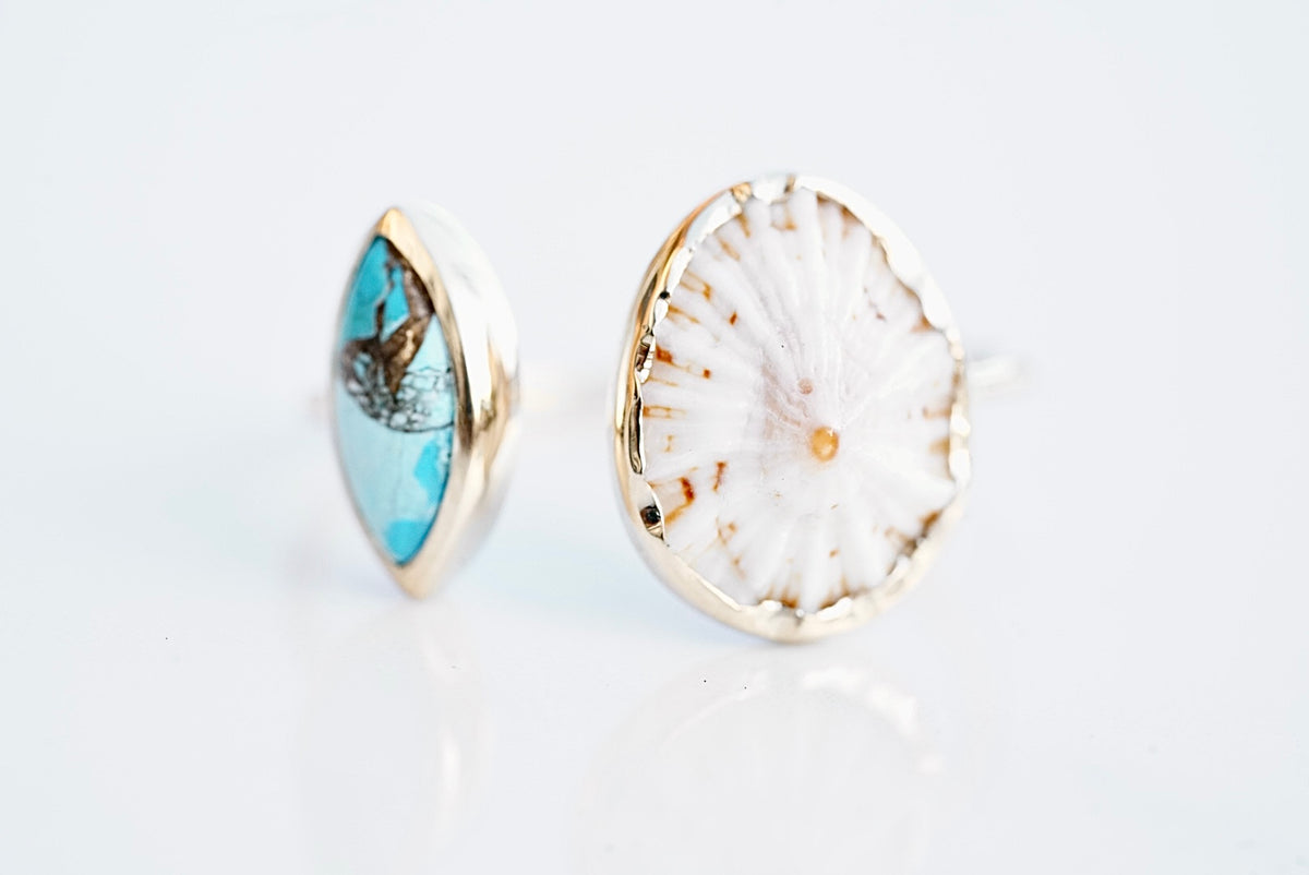 Opihi & Turquoise 'Kaikaina' Ring – Rise Hawaii