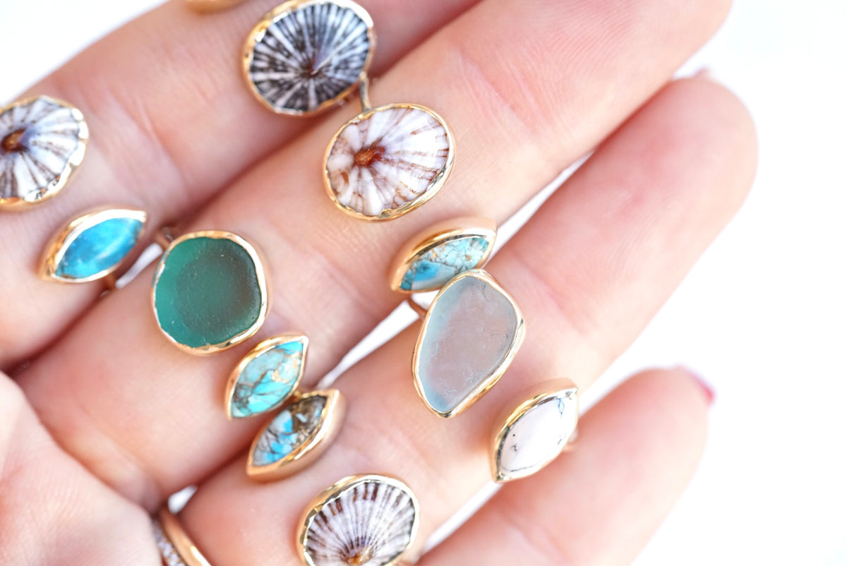 Opihi & Turquoise 'Kaikaina' Ring – Rise Hawaii